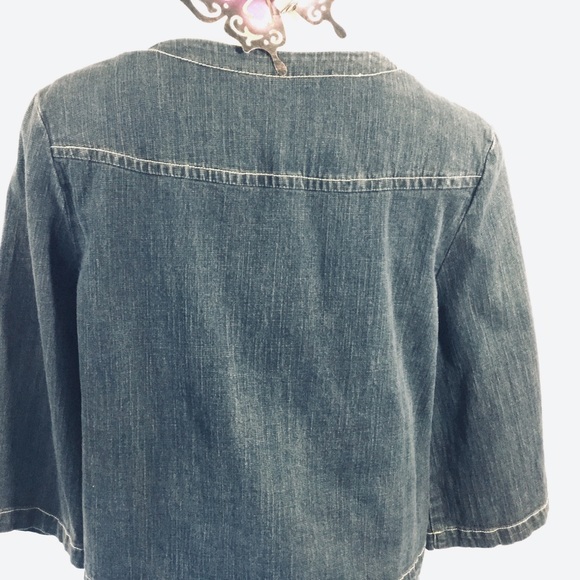 Ami | Jackets & Coats | Ami Dark Blue Swing Denim Jacket Large | Poshmark